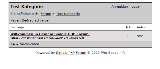 Simple PHP Forum - Kostenloses PHP-Forum Script